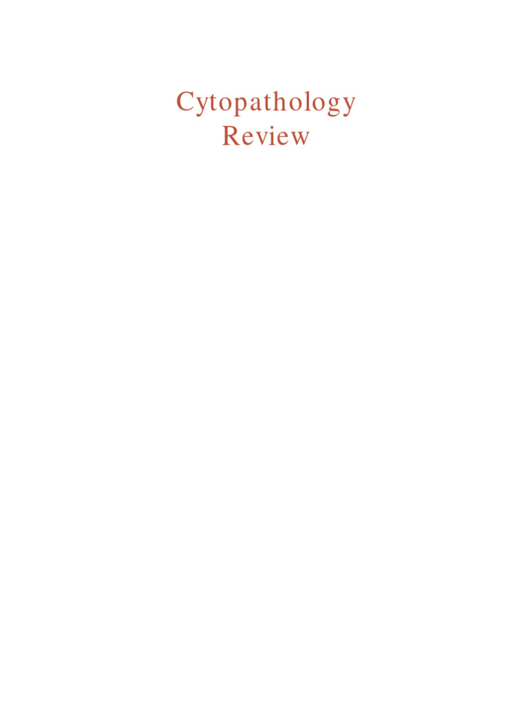 Cytopathology Review | PDF | Pathology | Cytopathology