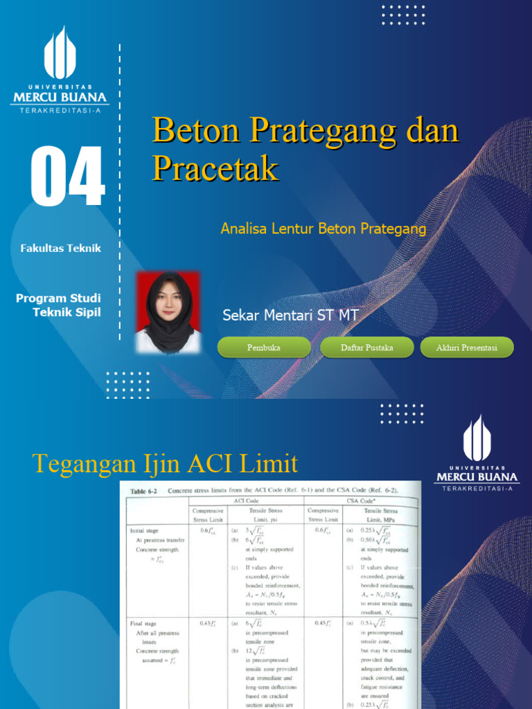 Modul 4 Beton Prategang UMB | PDF