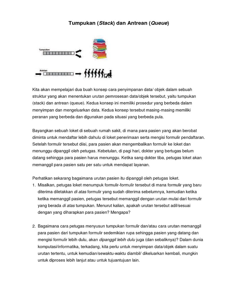 Tumpukan (Stack) Dan Antrean (Queue) | PDF