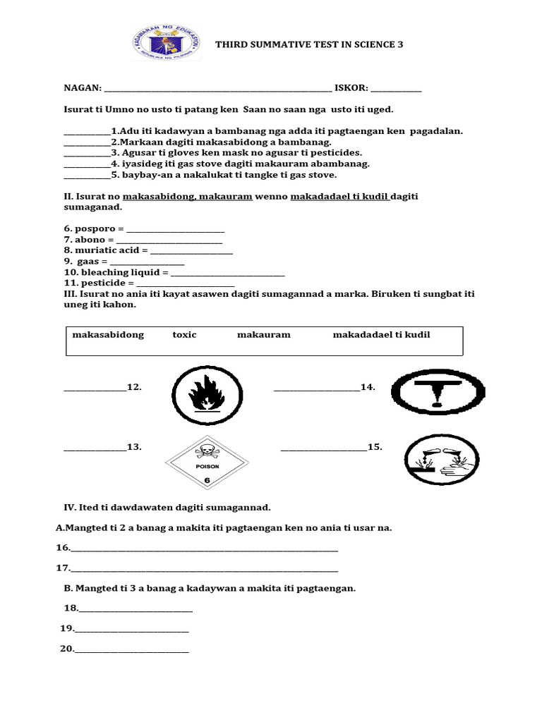Science Summative 1 | PDF