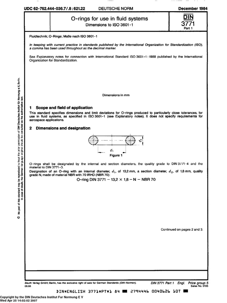 DIN 3771-1 (O'ring) | PDF