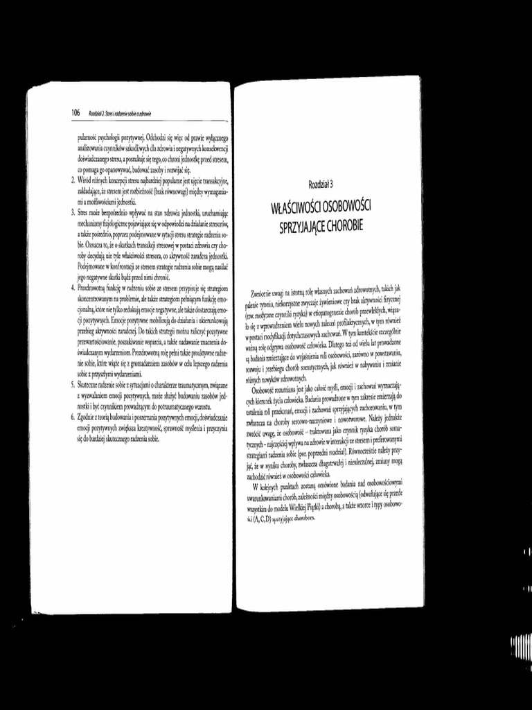Ogińska-Bulik, Juczyński Osobowość, Stres A Zdrowie r.3 | PDF