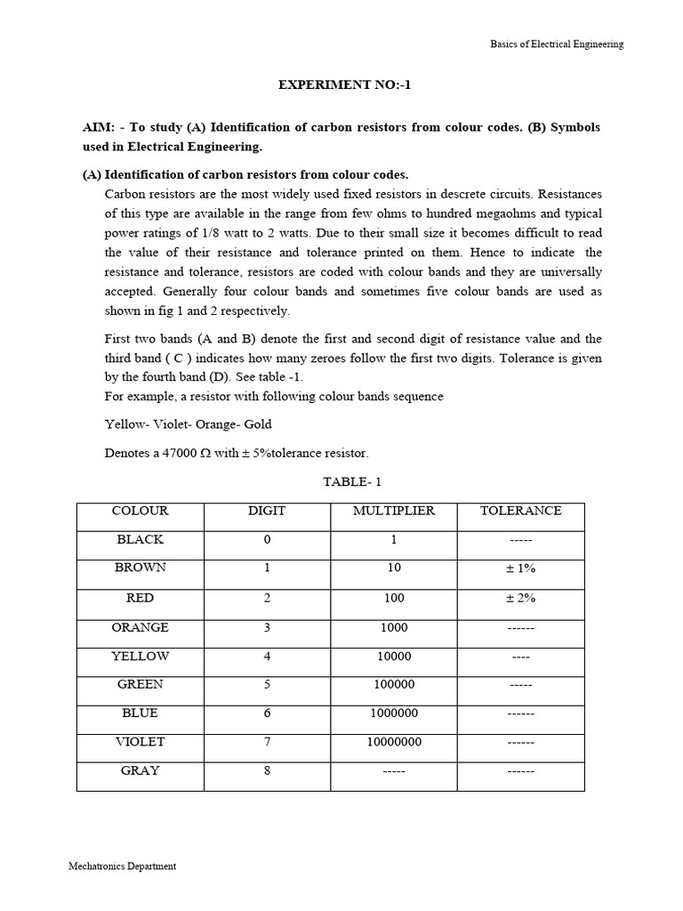 BEE Lab Practical - 1 & 2 | PDF | Resistor | Inductor