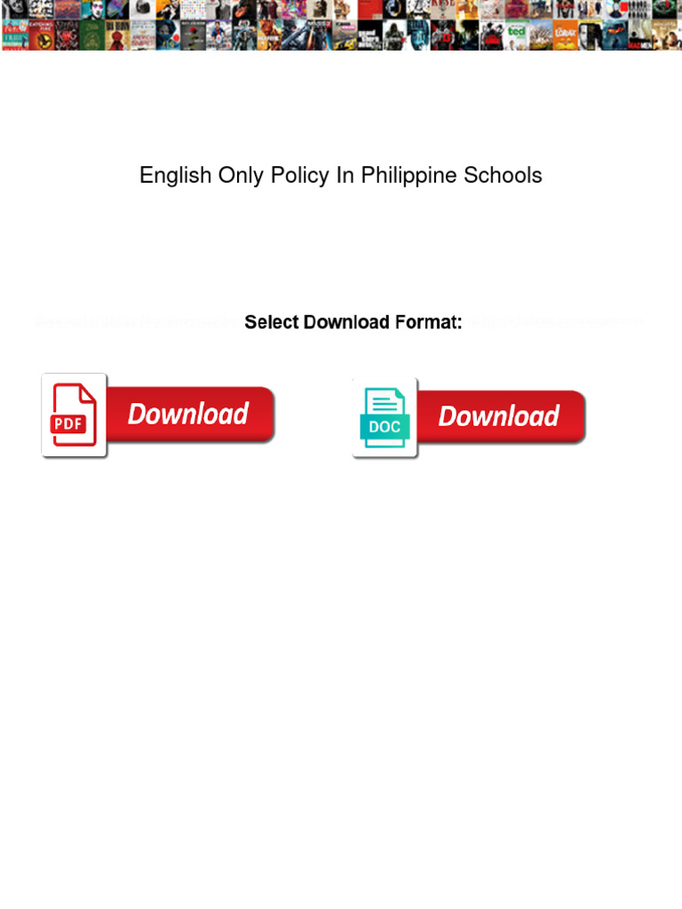 English Only Policy in Philippine Schools | PDF | Teachers | Philippines