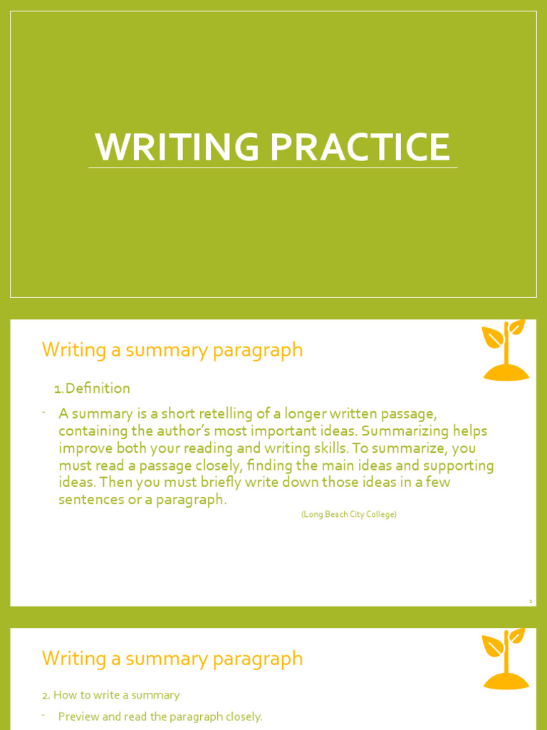 Writing Practice | PDF | Paragraph | Human Communication