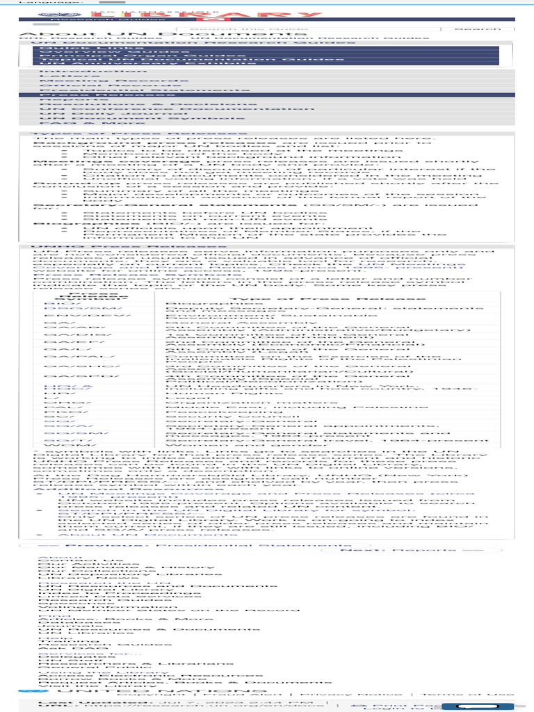 Press Releases - About UN Documents - Research Guides at United Nations ...