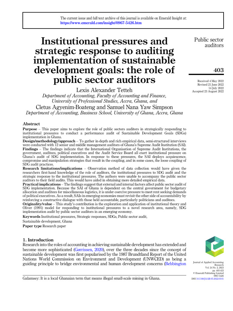 10 1108 - Jaar 05 2022 0101 | PDF | Audit | Sustainability