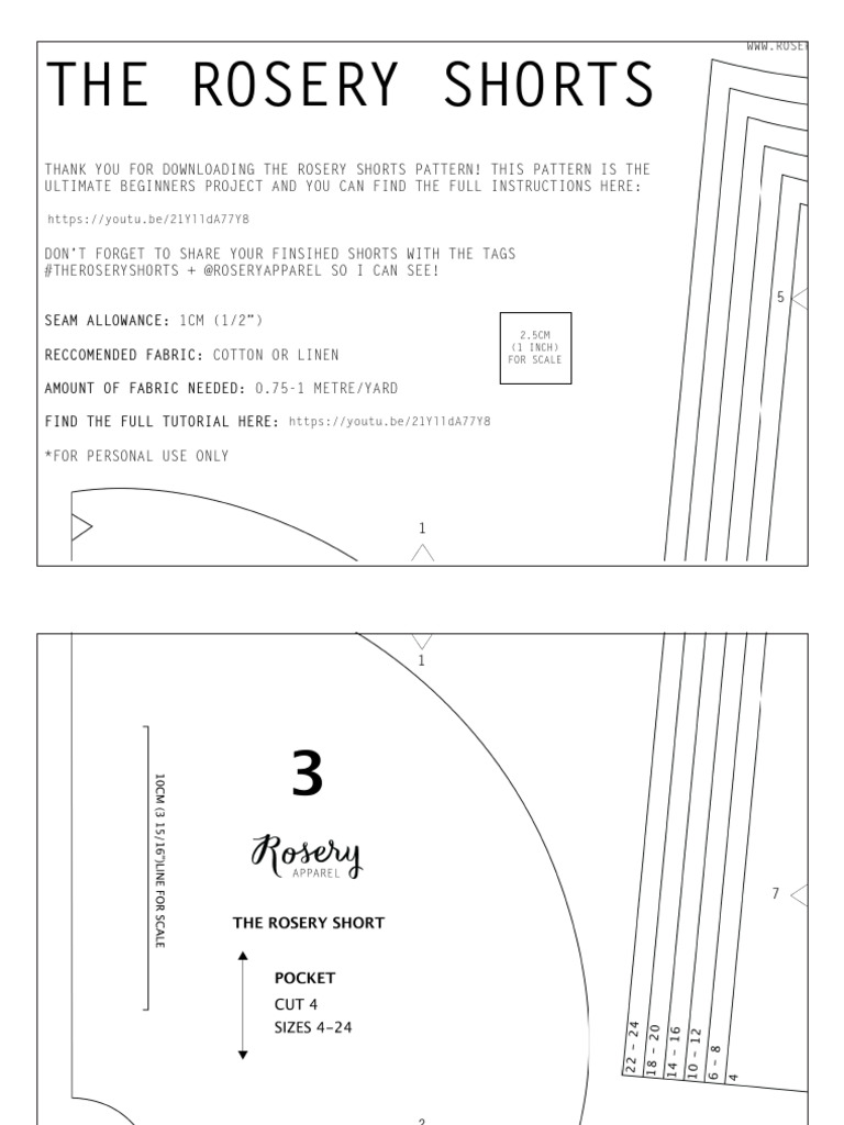 The Rosery Shorts A4 (Tiled) | PDF