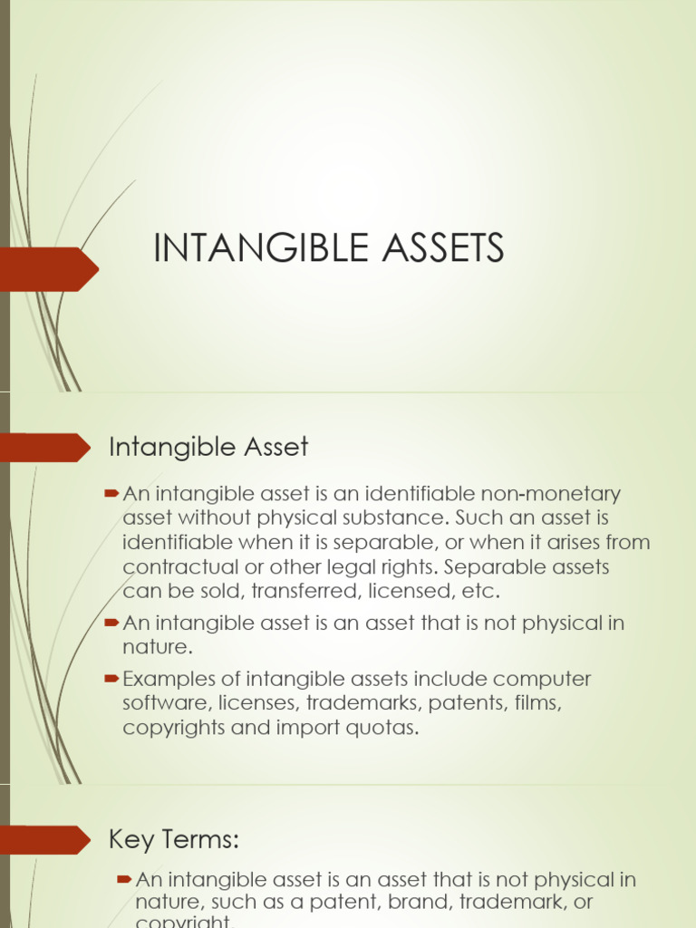 Intangible Assets (Chapter 4) | PDF | Franchising | Goodwill (Accounting)