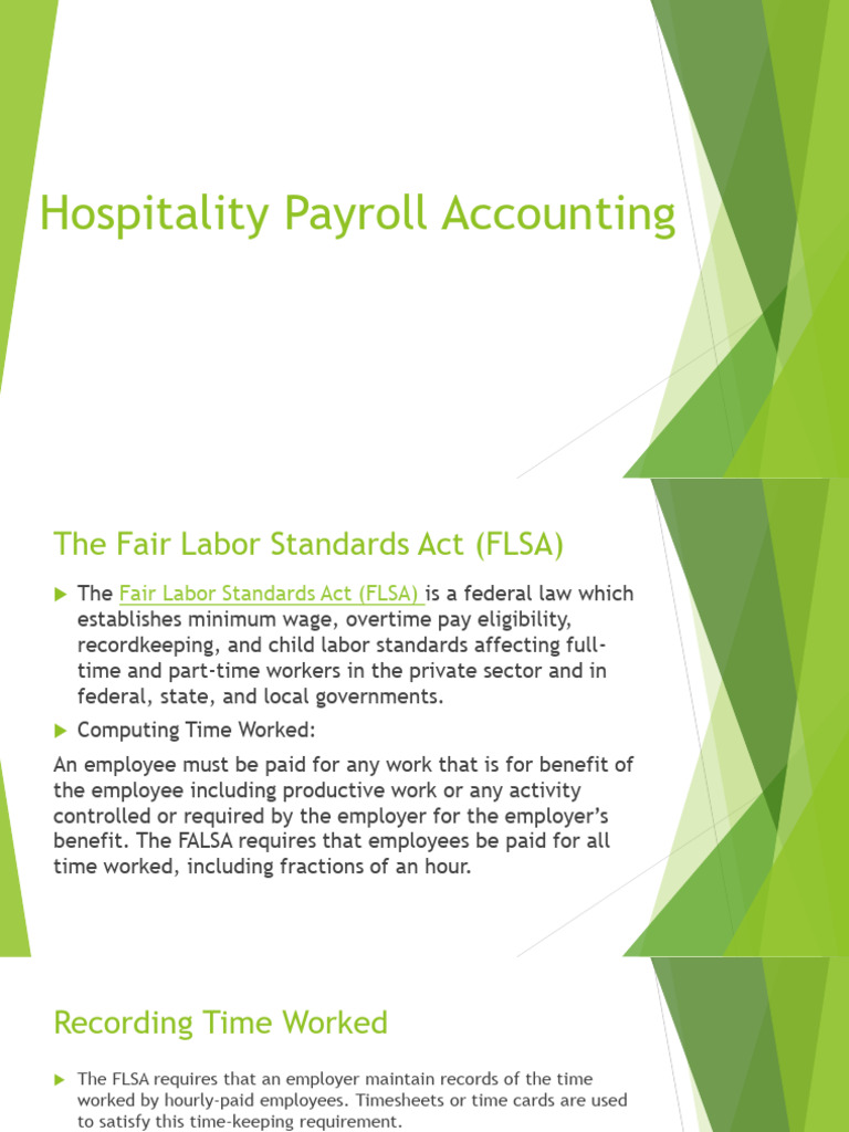Hospitality Payroll Accounting Guide | PDF | Payroll Tax | Payroll
