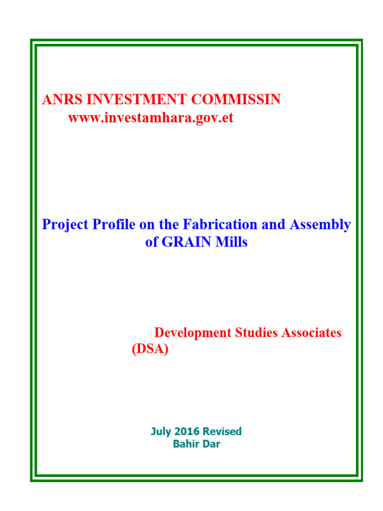 Grain Mill Assembly in ANRS | PDF | Net Present Value | Net Income