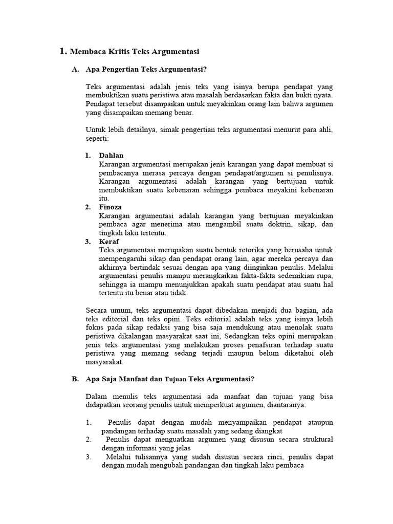 Materi Teks Argumentasi Dan Teks Persuasi | PDF | Filsafat