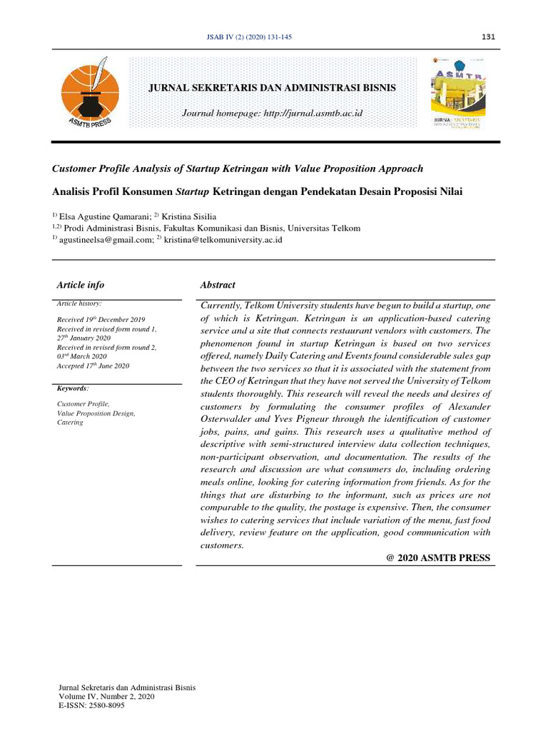 Artikel Value Propositoin Approach | PDF | Business