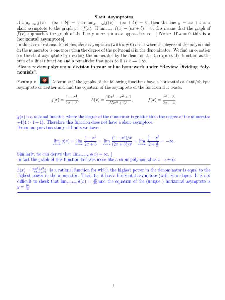 Summary of Curve Sketching | PDF | Asymptote | Mathematics