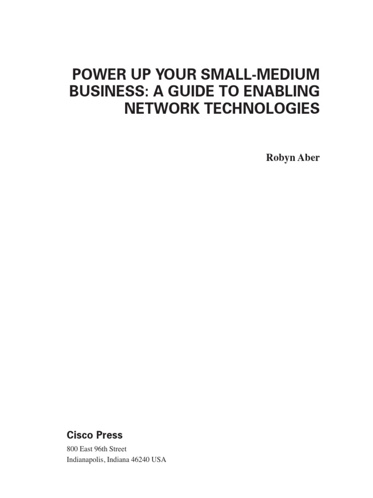 Power Up Your Small-Medium Business A Guide To Enabling Network Technologies | PDF | Computer ...