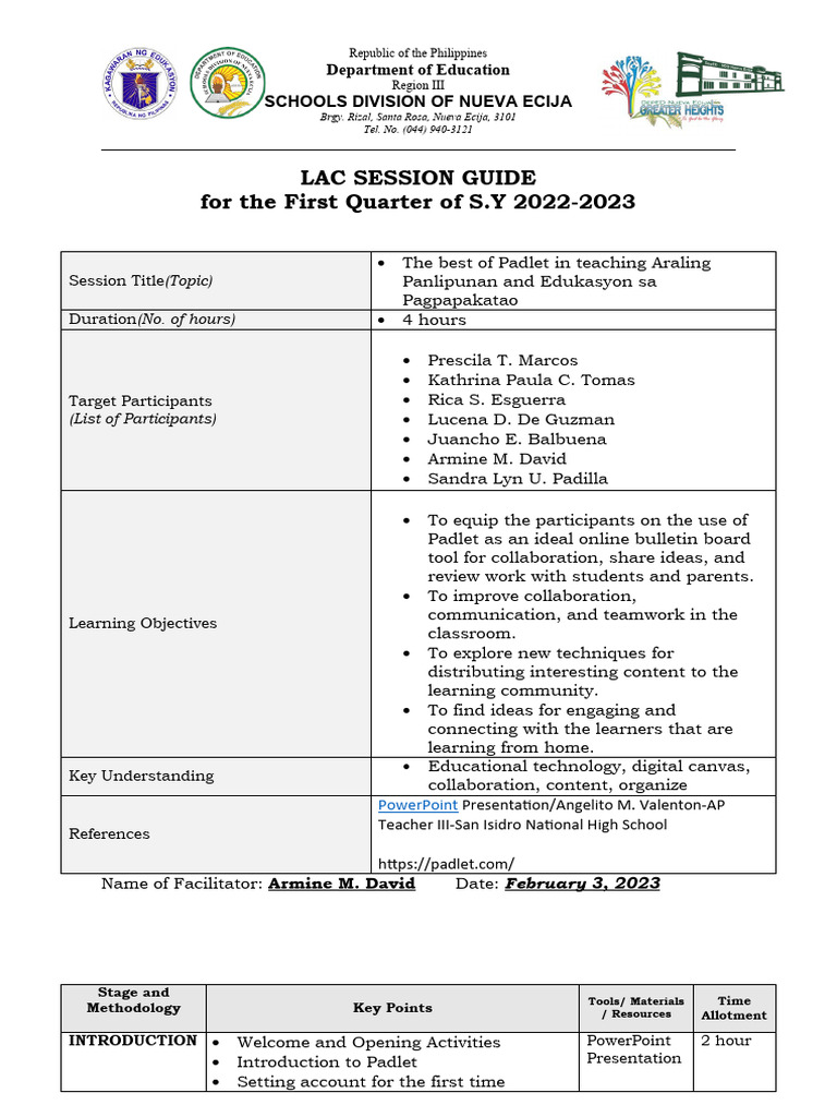 Session Guide PADLET | PDF | Educational Technology | Computing