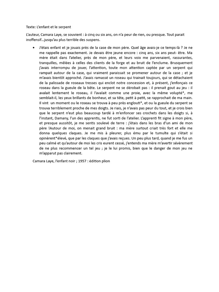 Etude de Texe | PDF