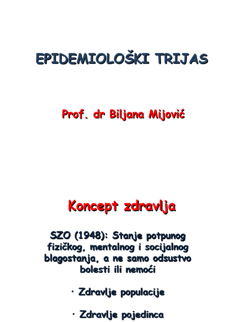 Epidemioloski Modeli Bolesti | PDF