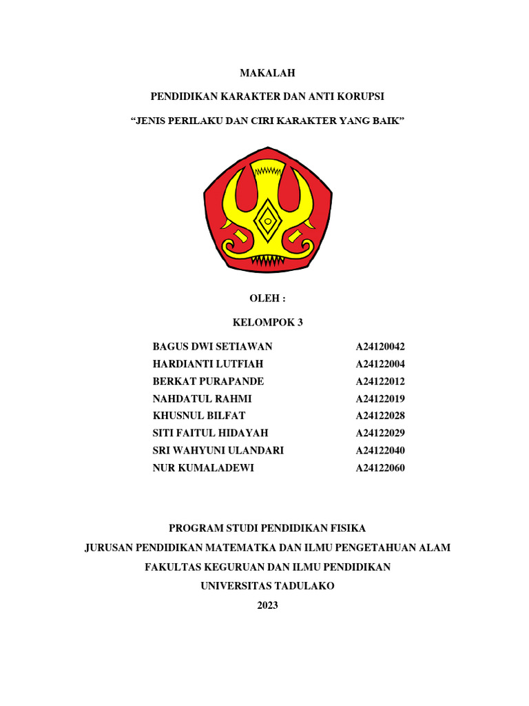 Jenis Perilaku dan Ciri Karakter Baik | PDF | Karier & Perkembangan ...