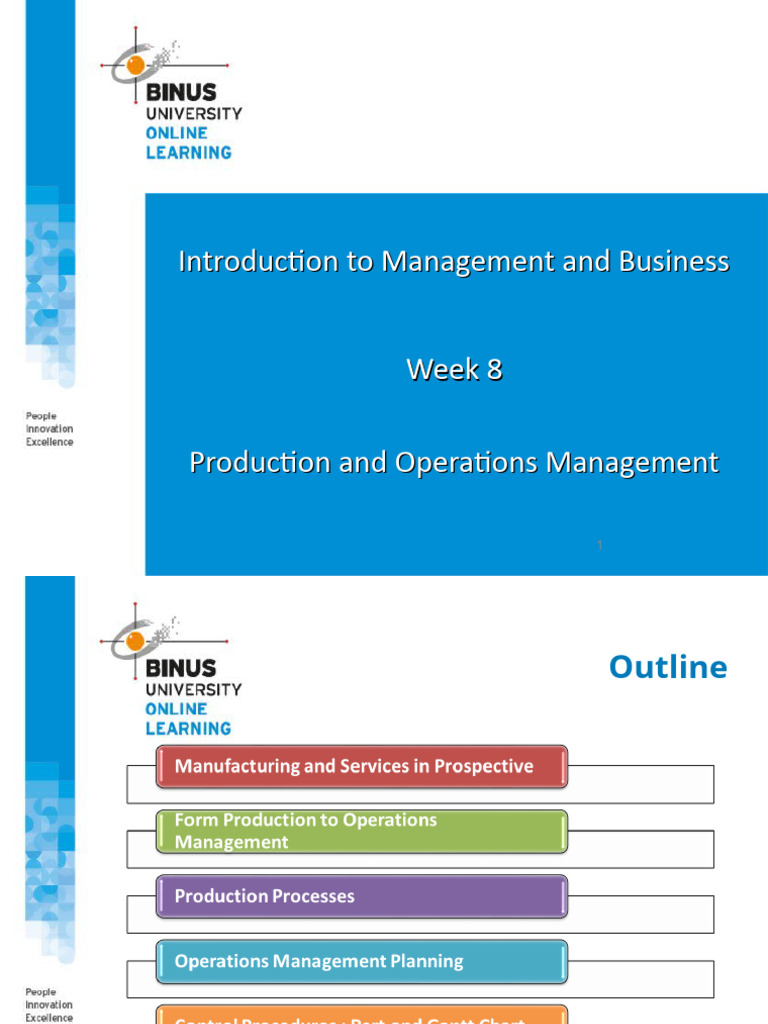 PPT8-Production and Operations Management | PDF | Computer Aided Design | Lean Manufacturing