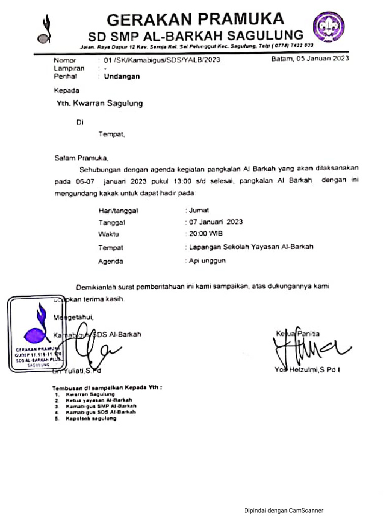 Undangan Api Unggun | PDF