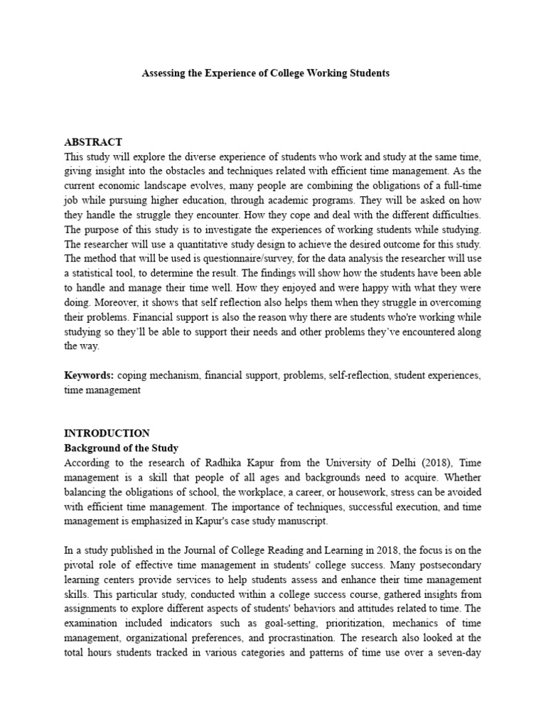 Research Draft Proposal | PDF | Experience | Poverty