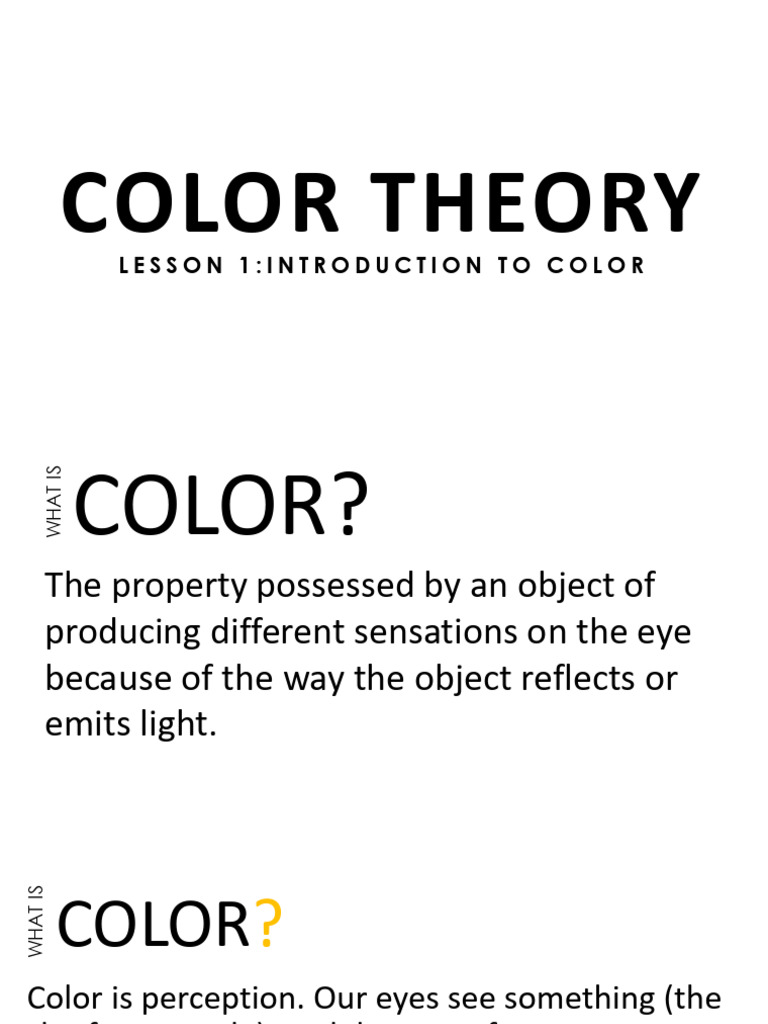 Color Theory: Introduction To Colors | PDF | Color | Rgb Color Model