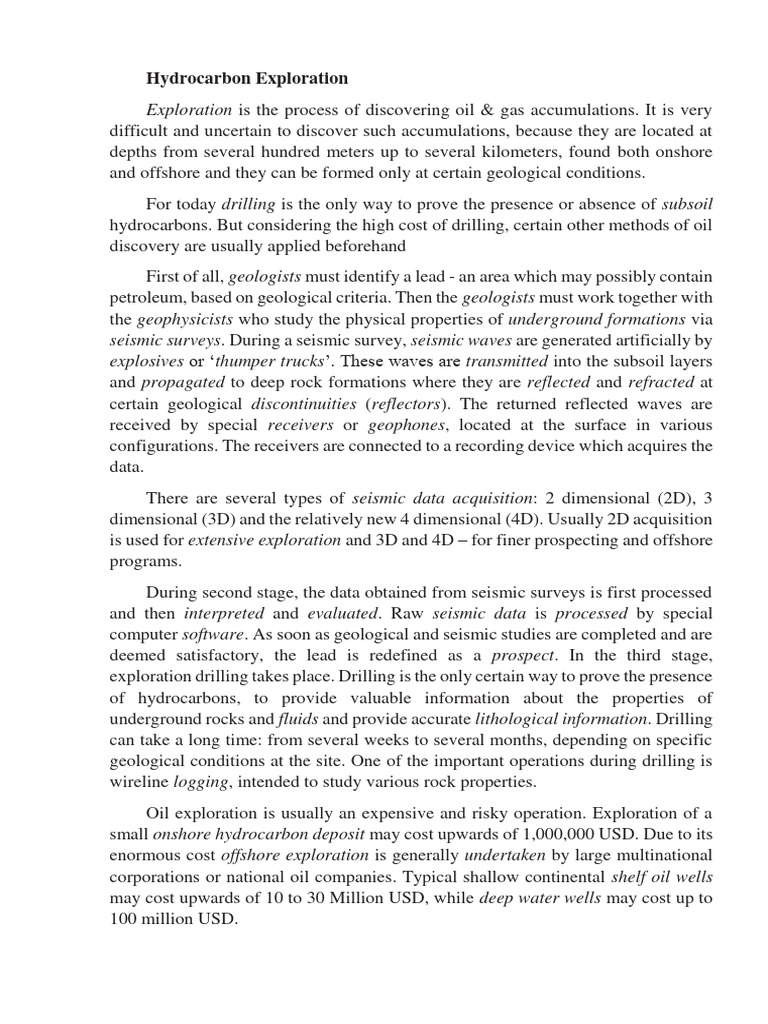 Hydrocarbon Exploration Chapter 2 | PDF | Hydrocarbon Exploration ...