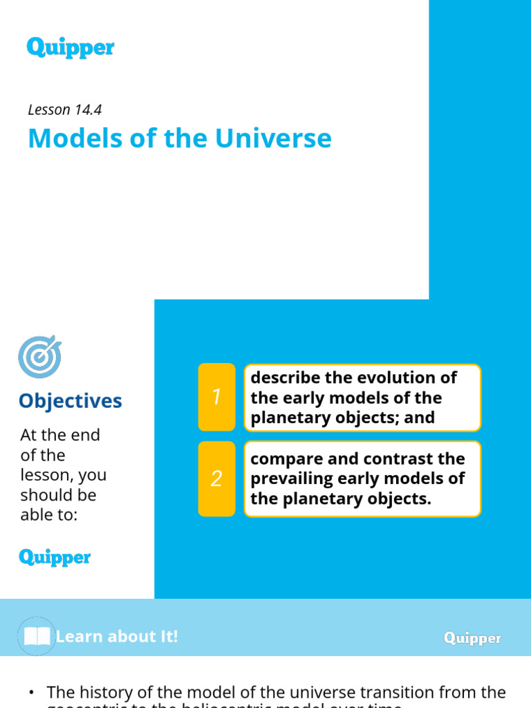 Physical Science SHS Lesson 14.4 Models of The Universe | PDF ...