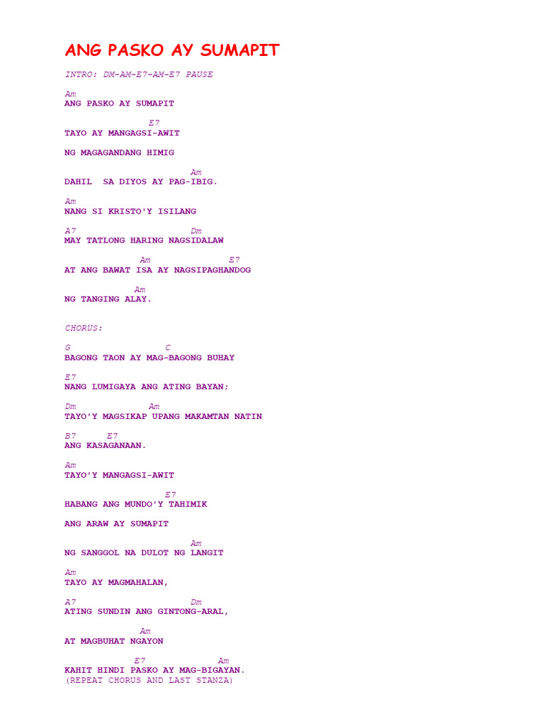 Ang Pasko Ay Sumapit | PDF