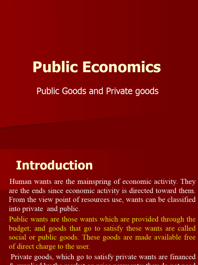 301 Social Goods Private Goods | PDF | Goods | Market (Economics)