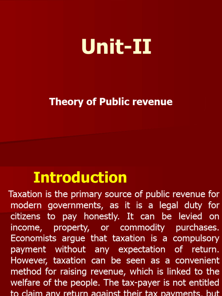 301 Theory Of Pub Revenue Pdf Taxes Tax Incidence