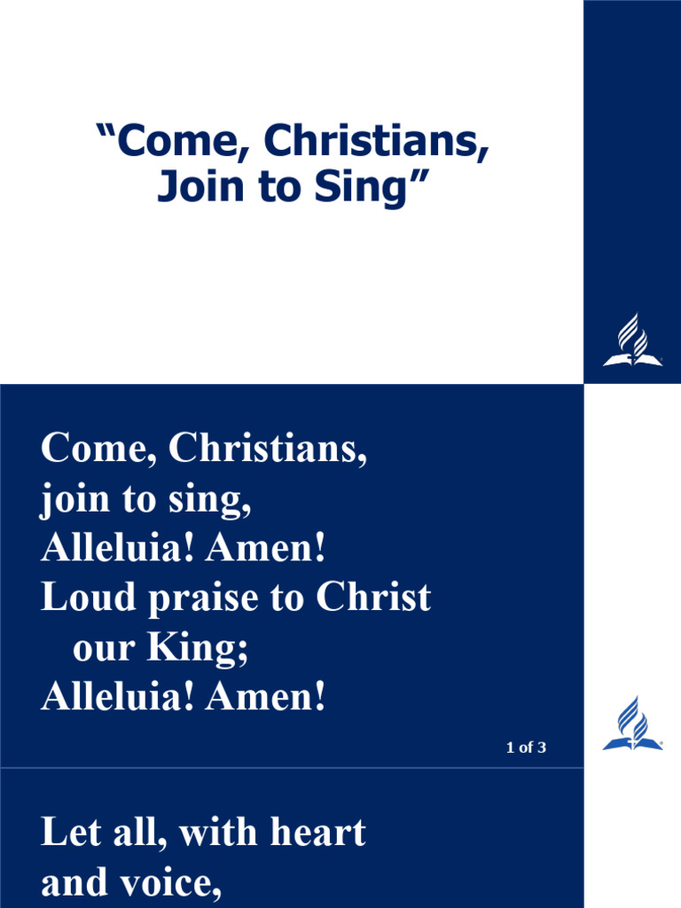 Come, Christians, Join To Sing 10 | PDF | Art | Religion & Spirituality