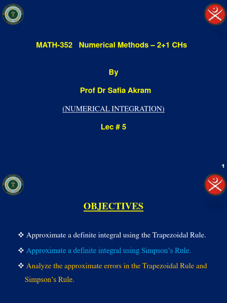 Lec #5 (Numerical Integration) | Download Free PDF | Integral ... Lec #5 (Numerical Integration) | Download Free PDF | Integral ...