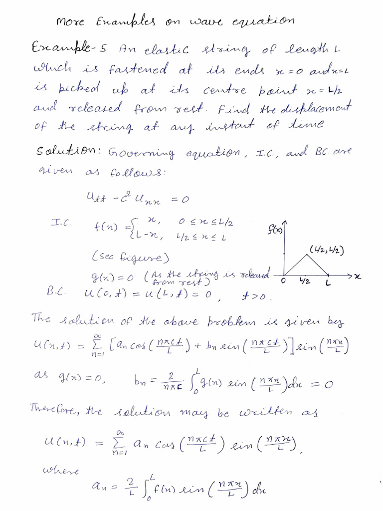 PDE-3 (More Problems On Wave Equation) | PDF