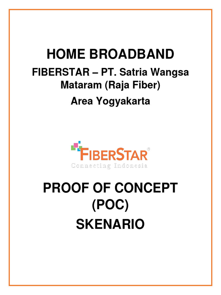 PoC Layanan Broadband Fiberstar | PDF | Komputer