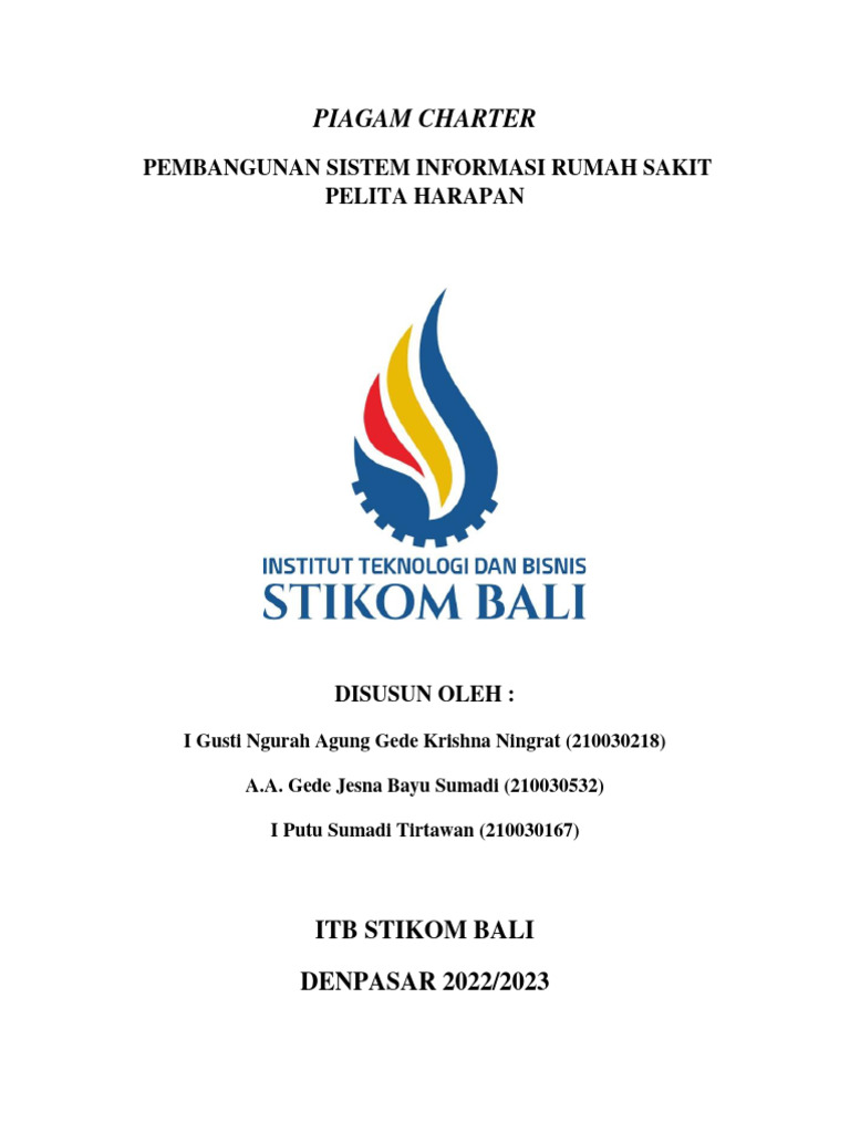 Piagam Charter Proyek RS Pelita Harapan | PDF | Komputer