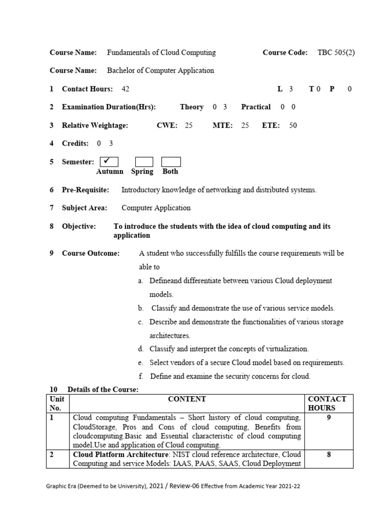 TBC 505 (2) Fundamentals of Cloud Computing | Download Free PDF | Cloud Computing | Virtualization