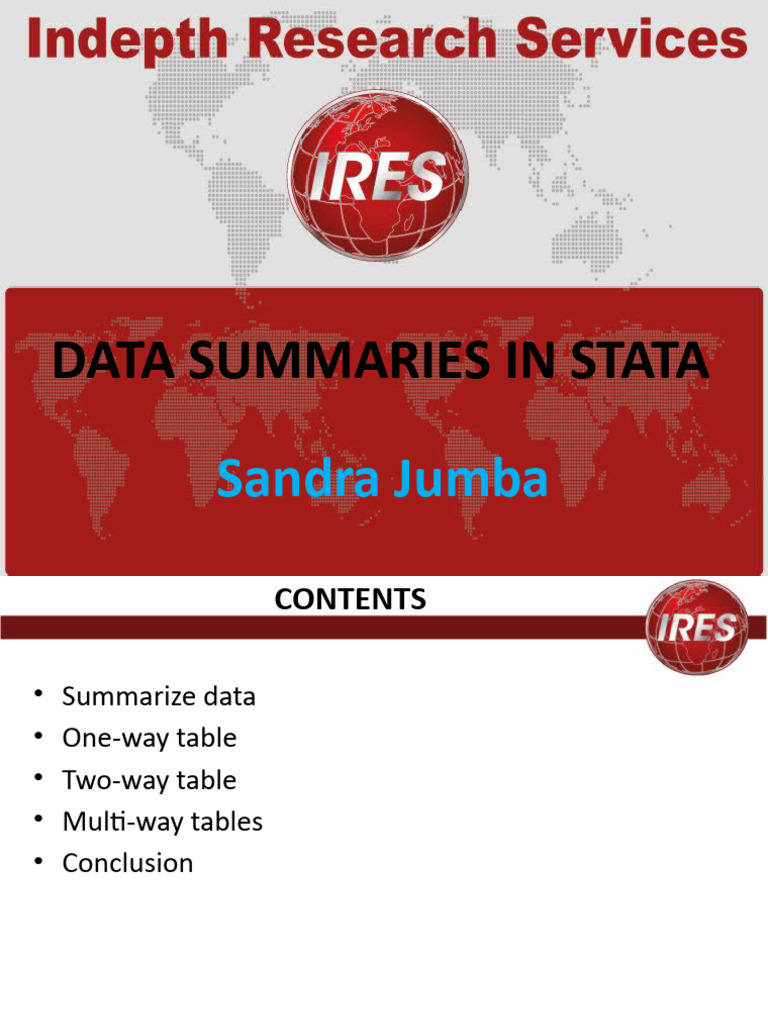 STATA Data Summaries | PDF | Statistics | Categorical Variable STATA Data Summaries | PDF | Statistics | Categorical Variable