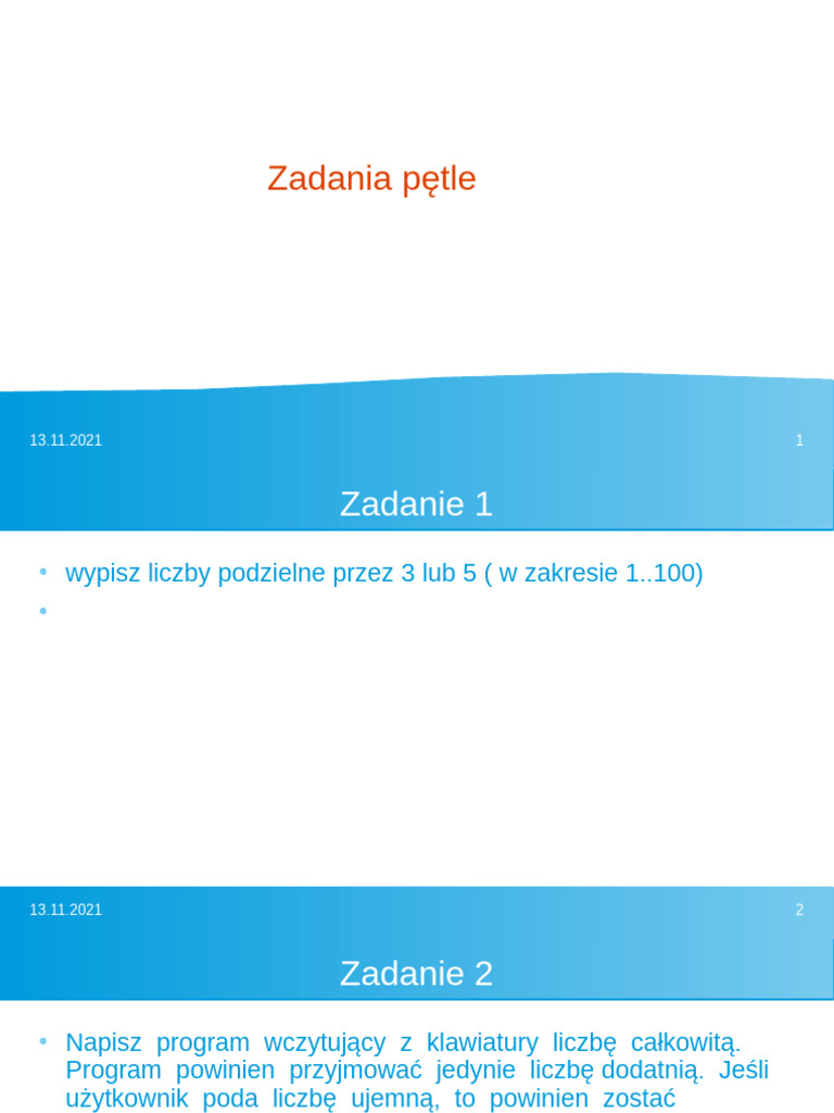 Petle Zadania | PDF
