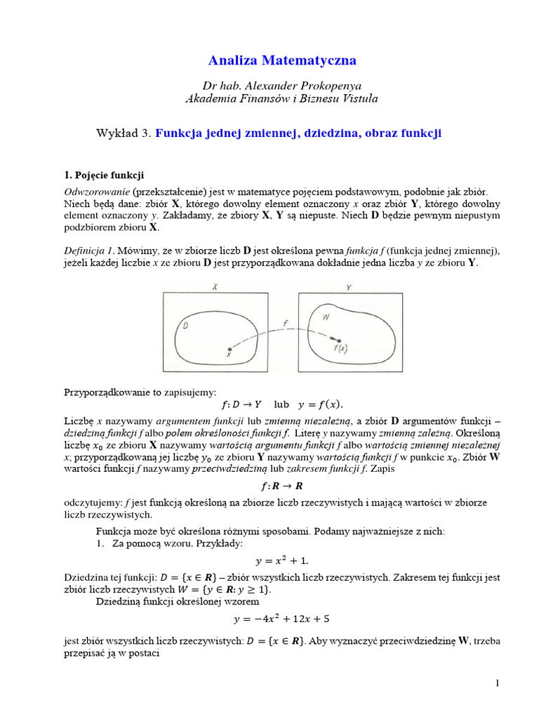 Analiza Matematyczna W 3 2023 | PDF