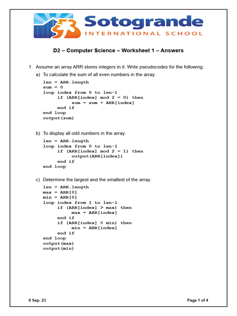 Topic 4 WS1 - Ans | PDF | Mathematical Logic | Arithmetic