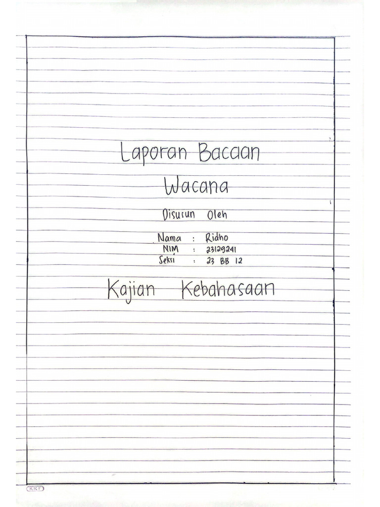 Laporan Bacaan Ridho (23129241) | PDF