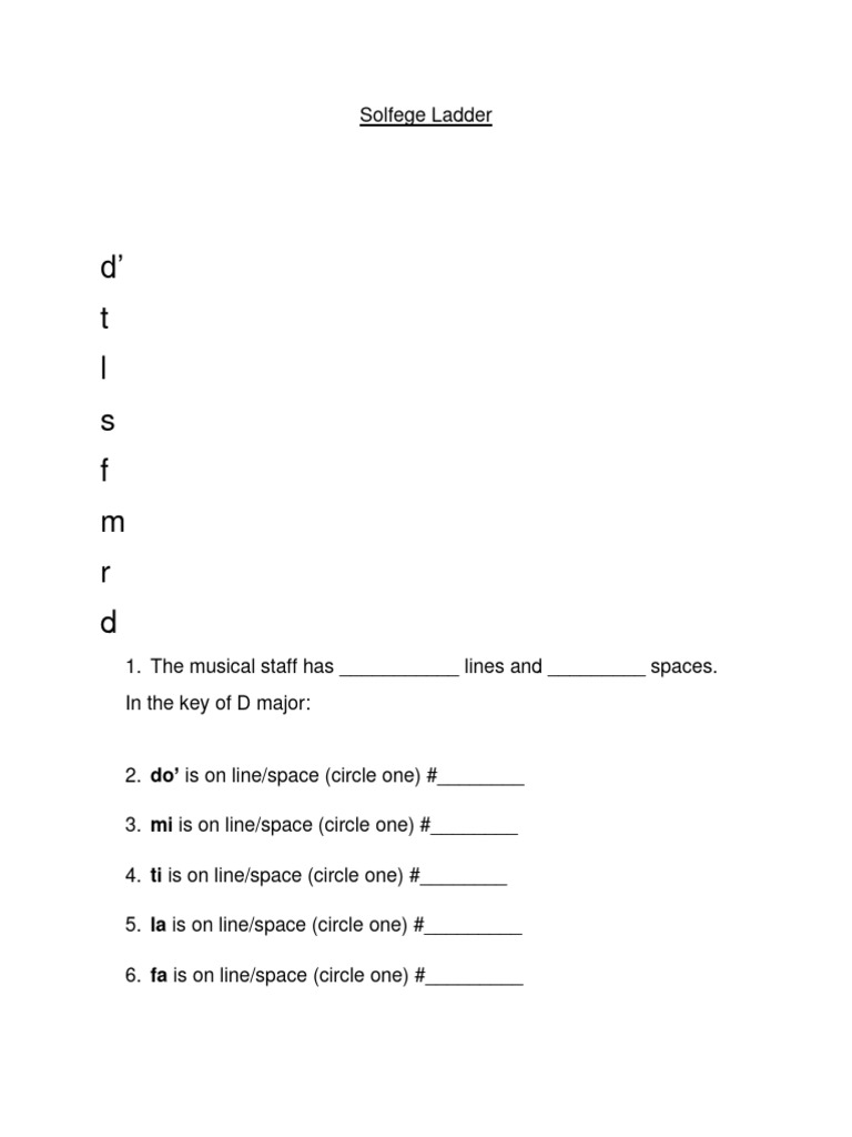 Solfege Ladder | PDF