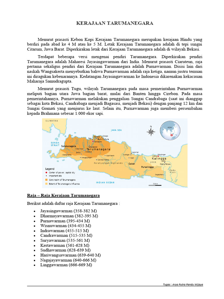 Sejarah Kerajaan Tarumanegara | PDF