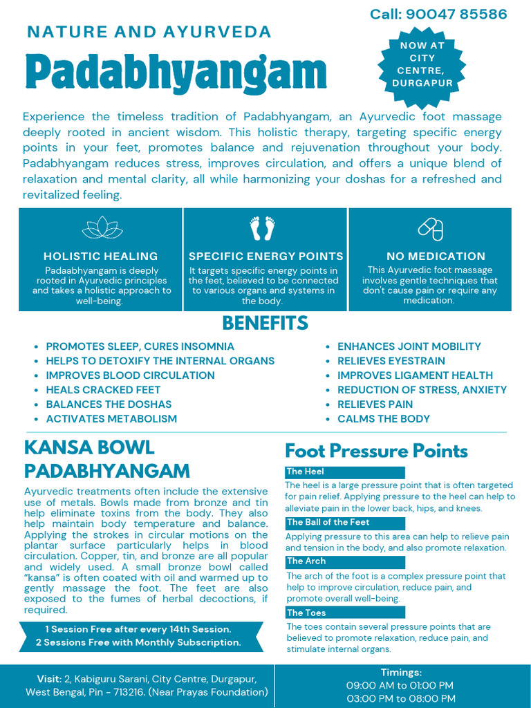 Padabhyangam Flyer English | PDF | Ayurveda | Massage
