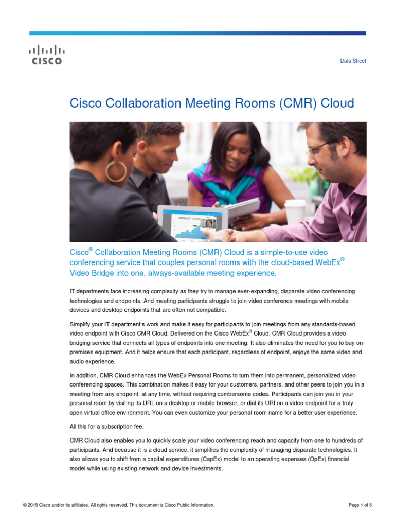 Product Info ID Webex CMR | PDF | Session Initiation Protocol | Cloud Computing