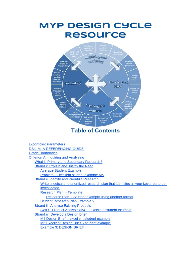 Design Cycle Resource - MB | PDF | English As A Second Or Foreign ...