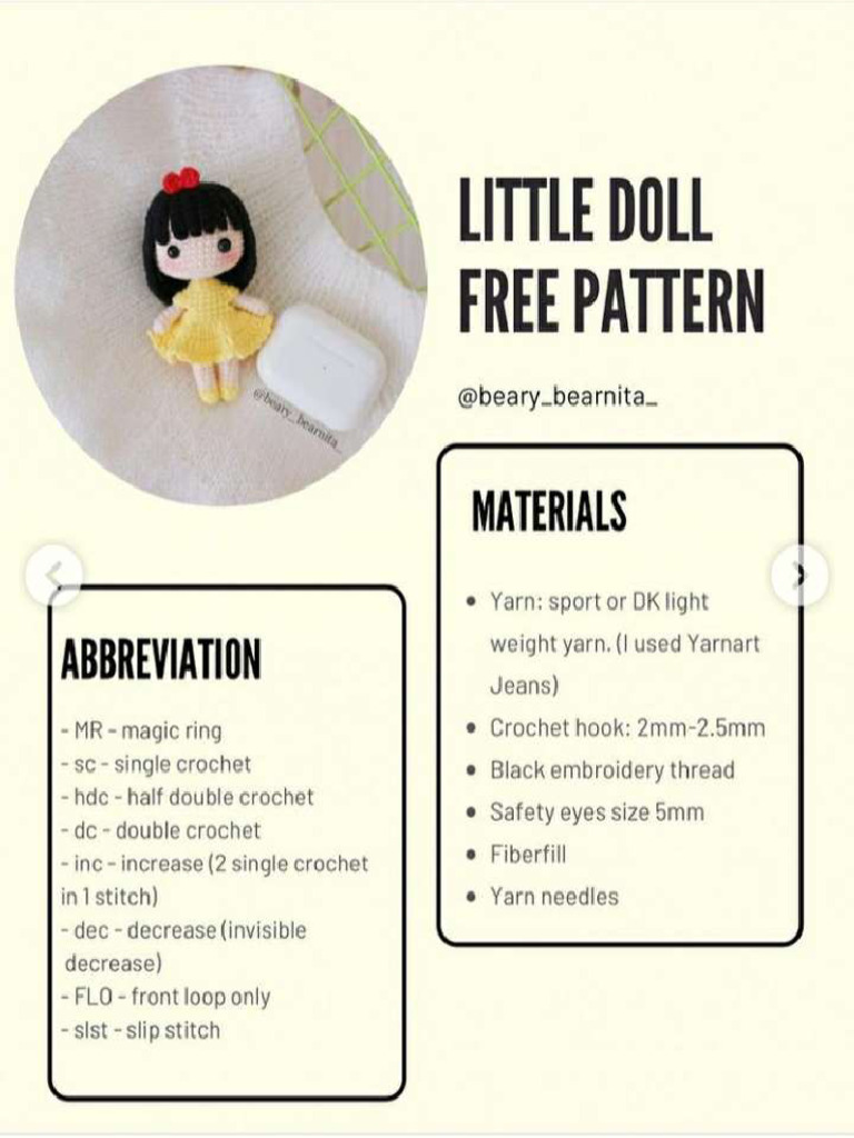 Little Doll - Free Pattern | PDF