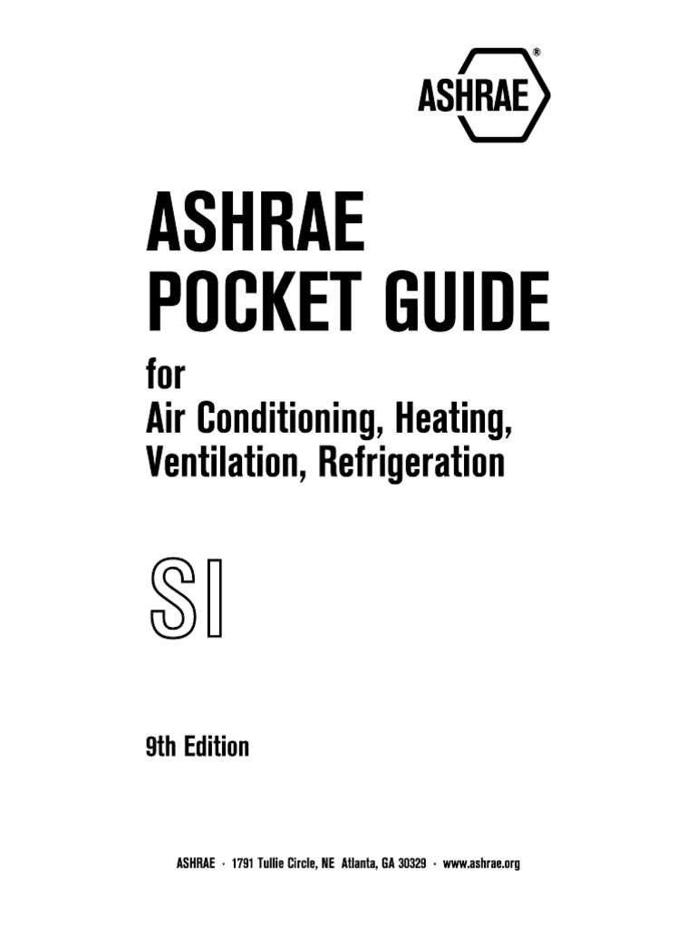 Air Conditioning Heating Ventilation Refrigeration 9th Edition ASHRAE | PDF